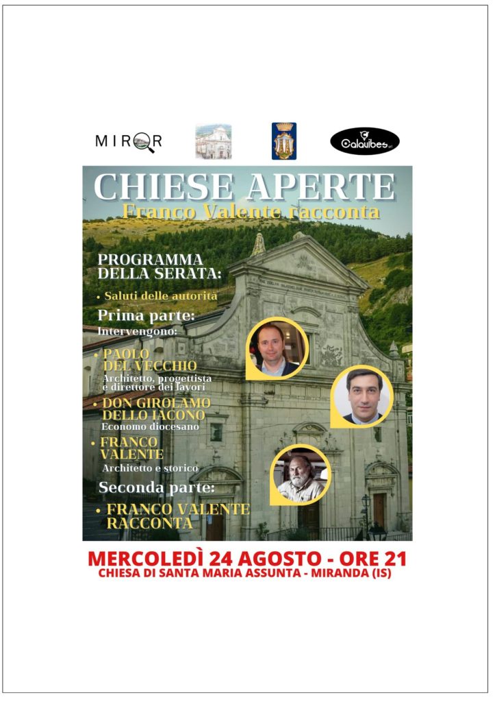 RIAPERTURA DELLA CHIESA DI MIRANDA – Isernia-Venafro
